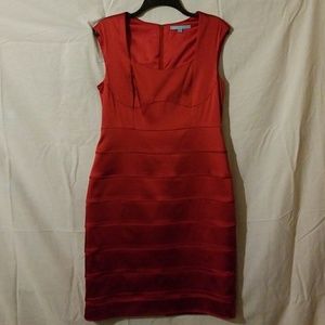 ANTONIO MELANI | Dresses | Antonio Milani Red Satin Dress | Poshmark